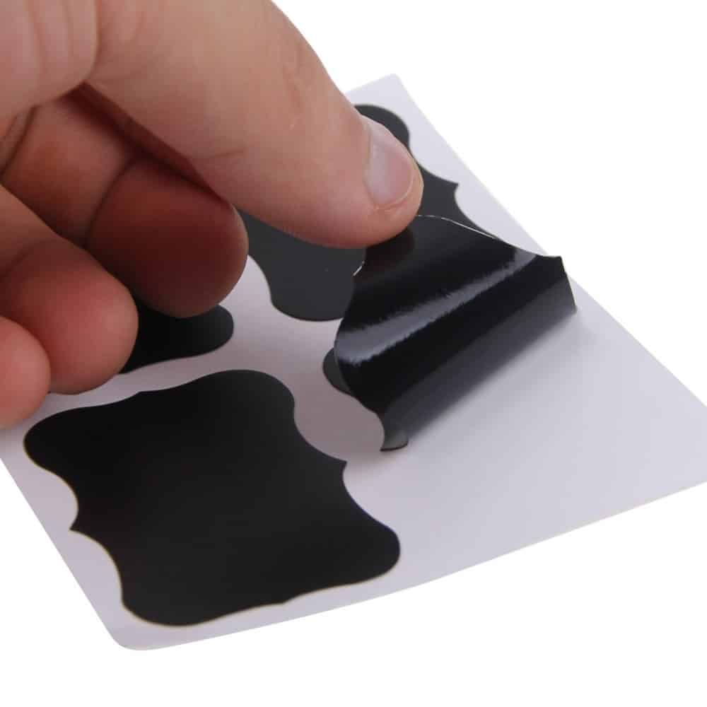 Etiketten flessen & potten 4 stuks - vel krijtbord stickers ...